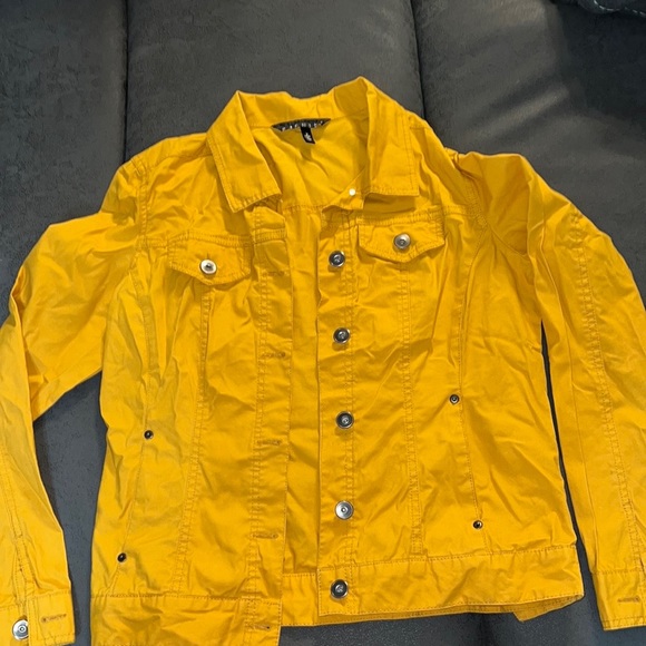 Baccini | Jackets & Coats | Yellow Jean Jacket | Poshmark
